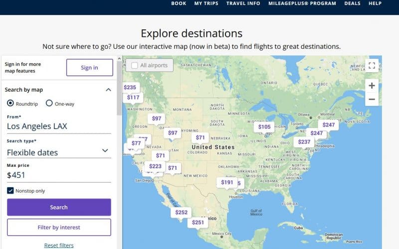 United Airlines uses Google maps to find destinations - Travel Network